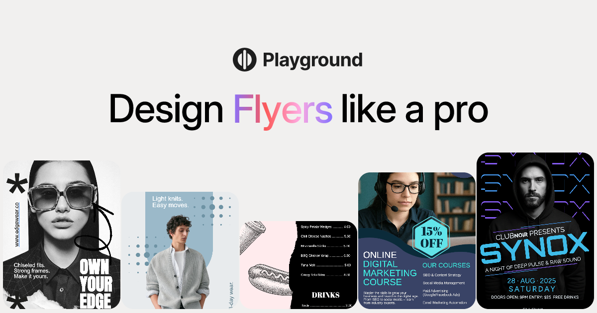 Flyers Templates - Playground