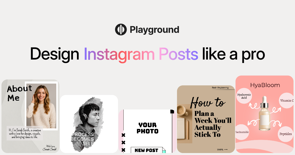 Retro Style Instagram Posts Templates - Playground